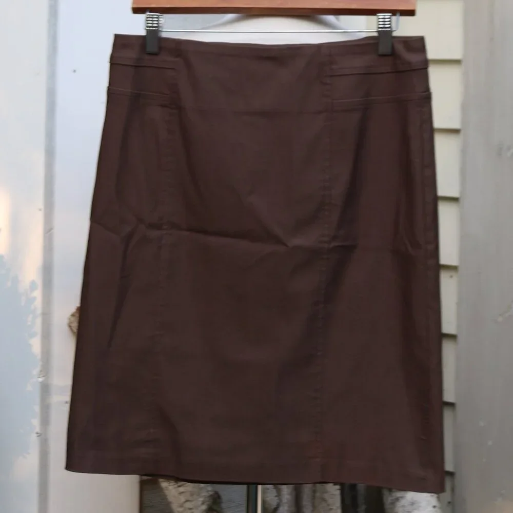 Tribal | Skirts | Tribal Tyla Brown Stretch Pull On Pencil Skirt Sz 8 ...
